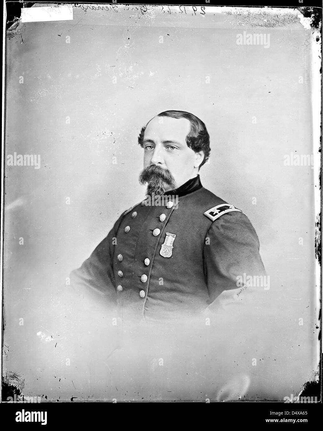 A portrait of General Edward Ferrero, taken by Mathew Brady during the ...