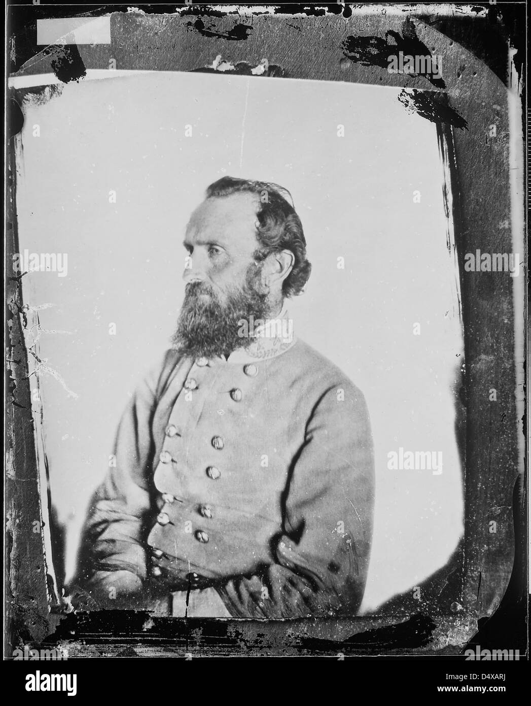 A historic portrait of General Thomas J. 'Stonewall' Jackson, captured ...