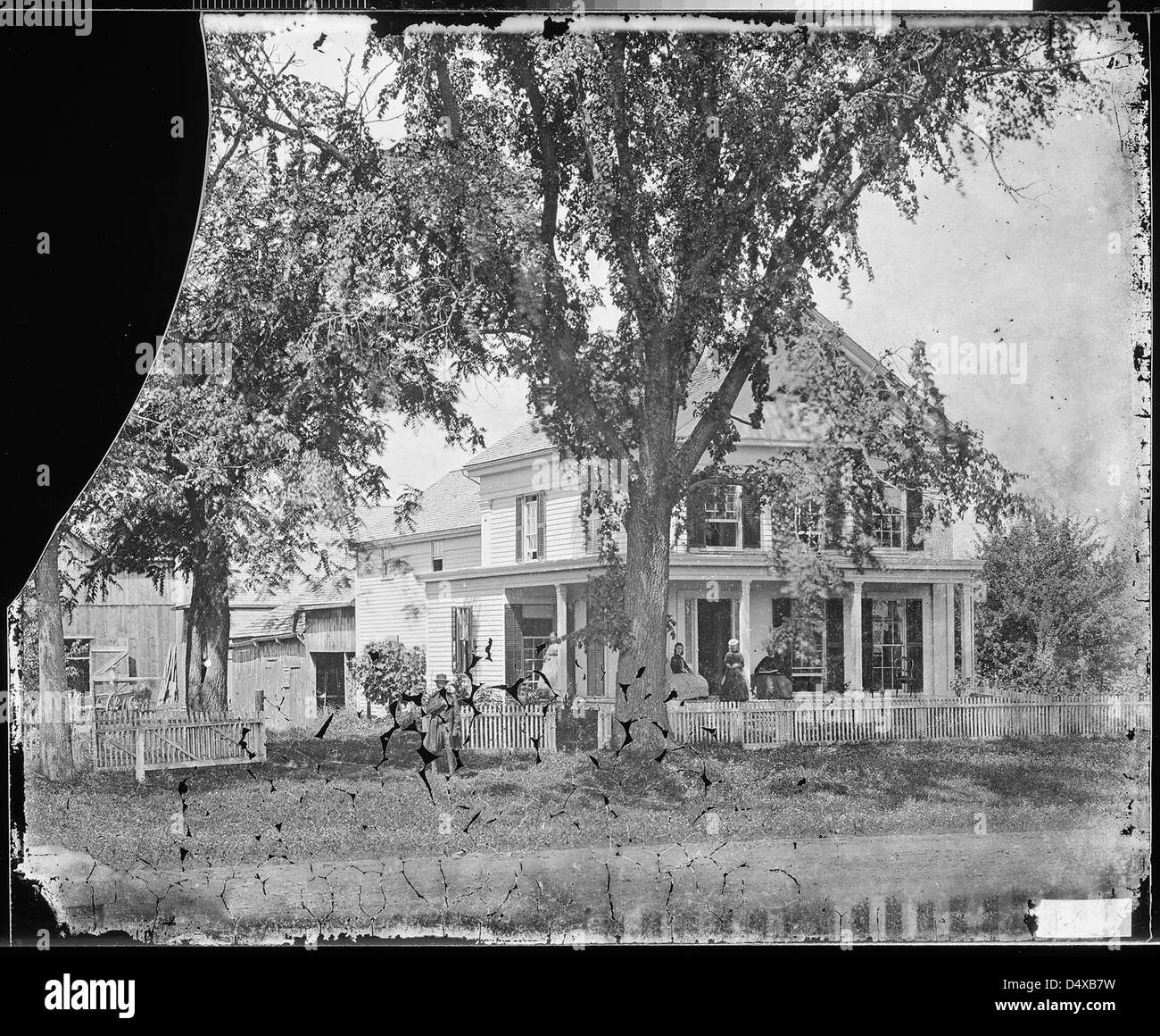 A photograph of a Civil War house by Mathew Brady, an influential 19th ...