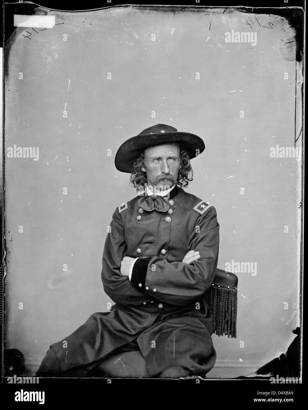 This photograph by Mathew Brady shows General George A. Custer during ...
