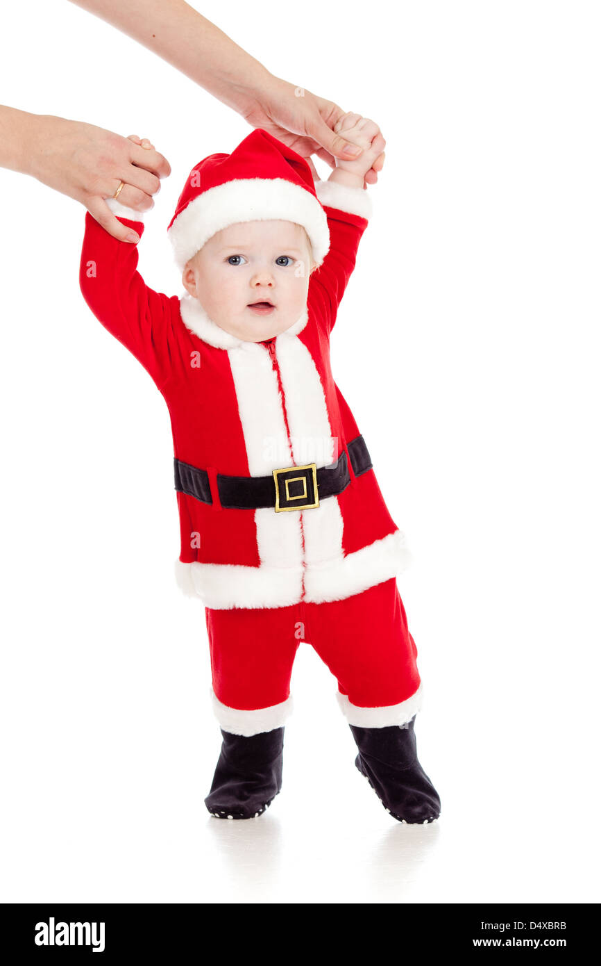 first steps of Santa claus baby Stock Photo - Alamy