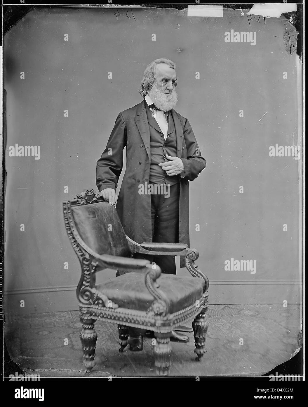 This portrait by Mathew Brady captures Gideon Welles, the U.S ...