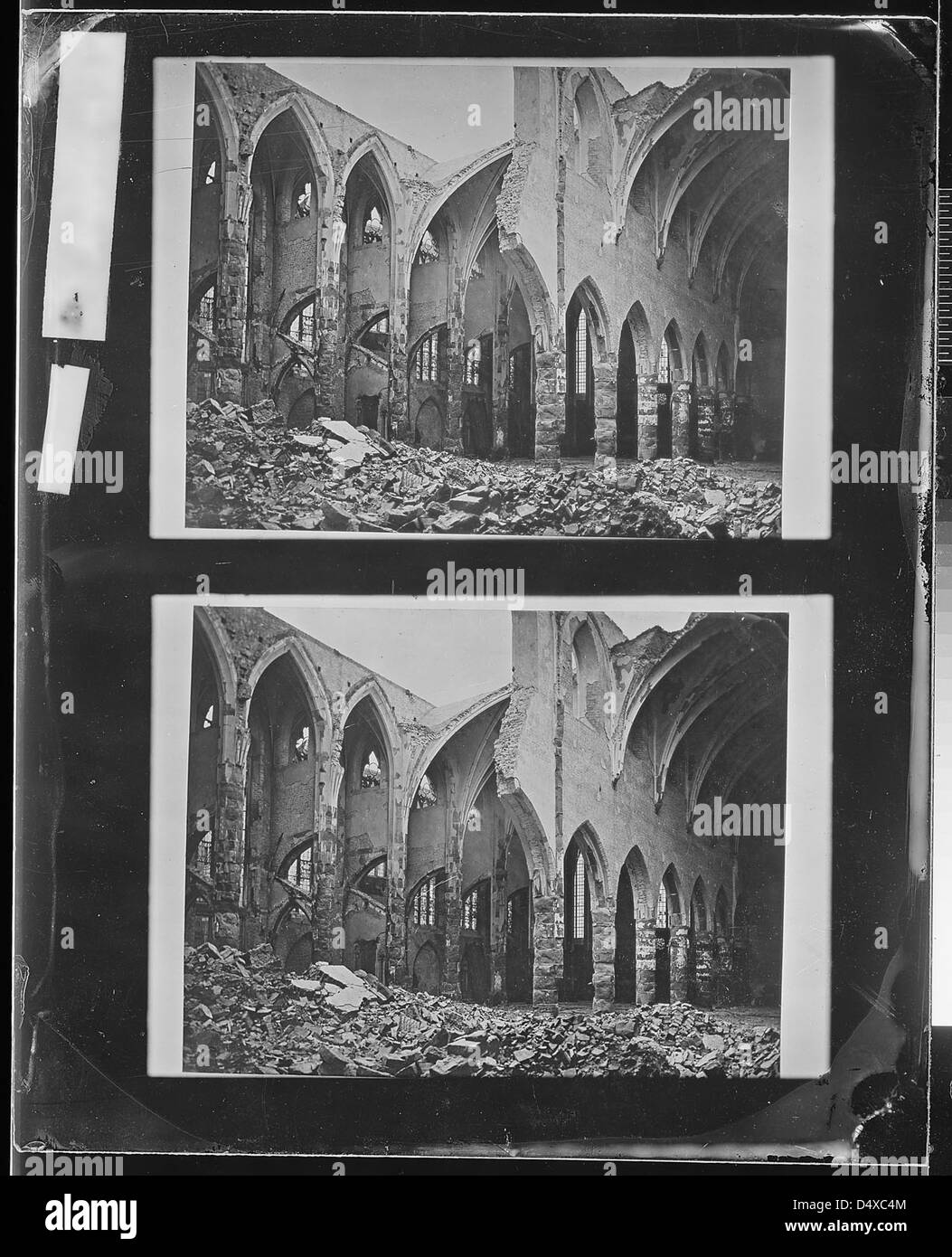 The ruins of Strasburg Church, photographed by Mathew Brady during the ...