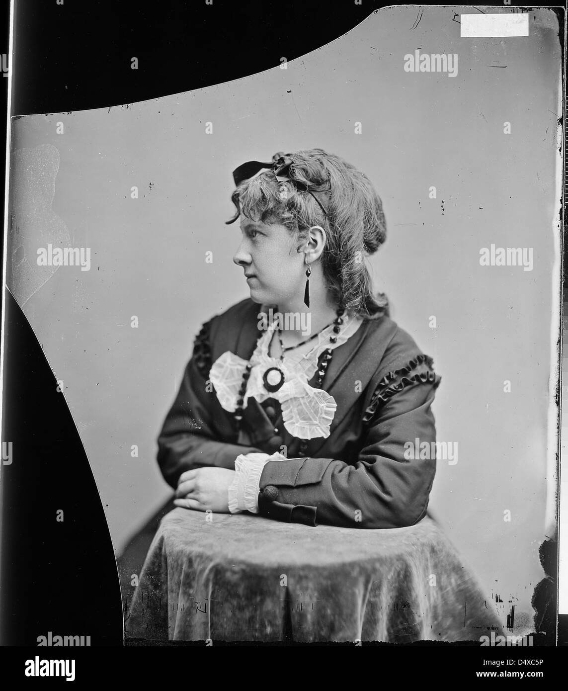 A photograph of Miss Gates, a notable figure during the Civil War ...