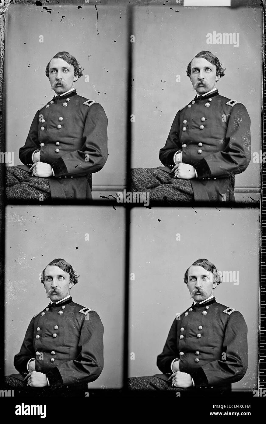 A photograph of General Edwin H. Stoughton from the Civil War, taken by ...