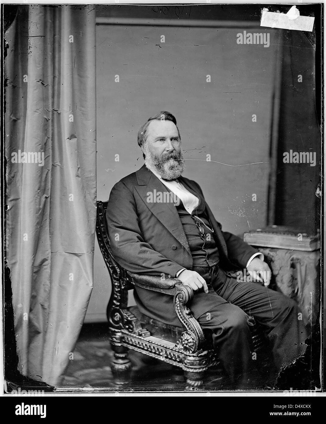 A formal portrait of a gentleman, likely a Union soldier, taken by ...