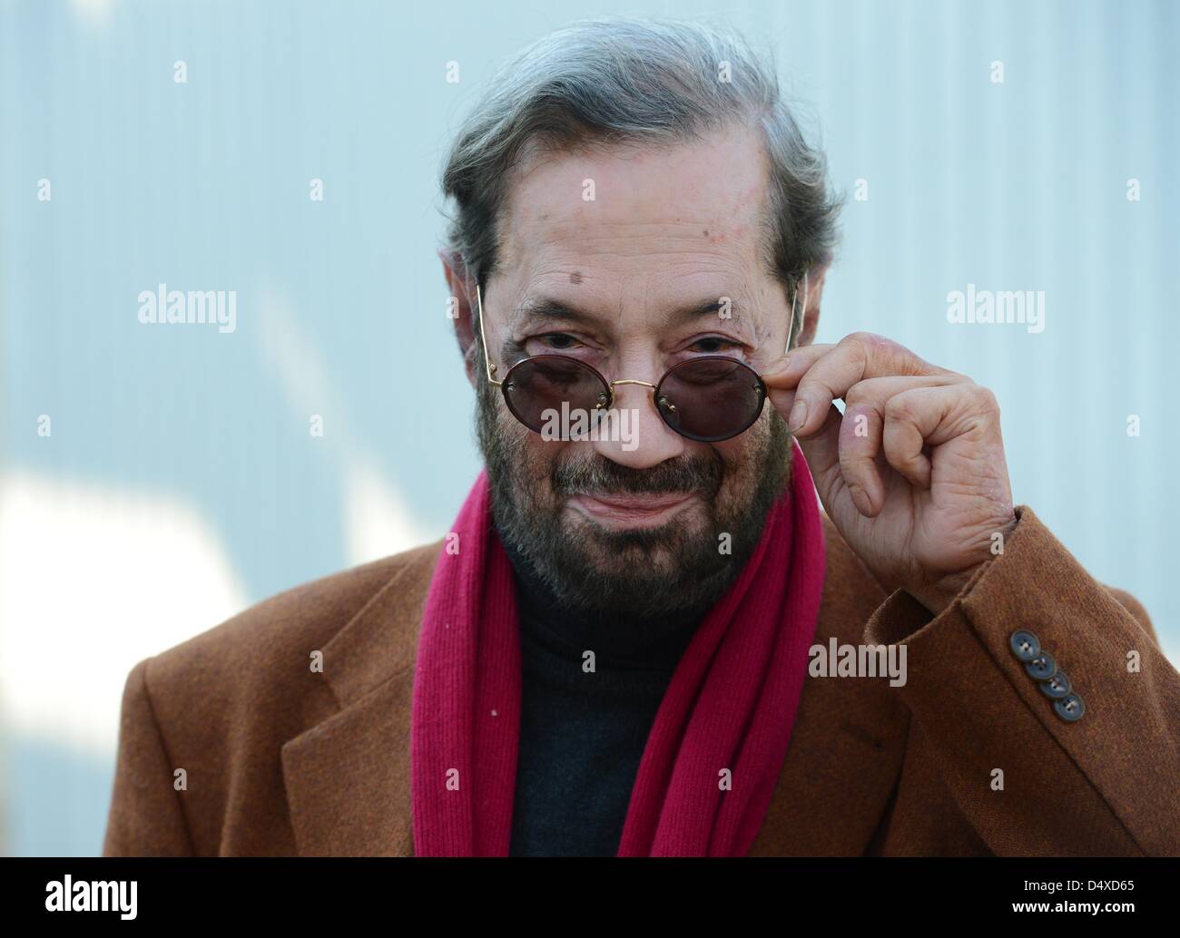 Indian writer Asit Datta poses at the book fair in Leipzig, Germany, 15 ...