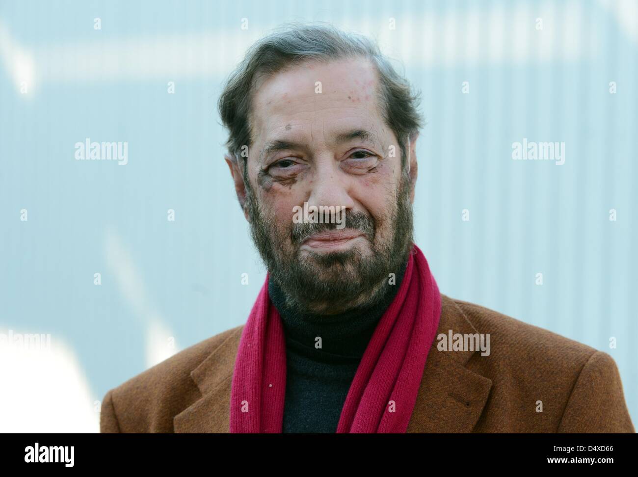 Indian writer Asit Datta poses at the book fair in Leipzig, Germany, 15 ...