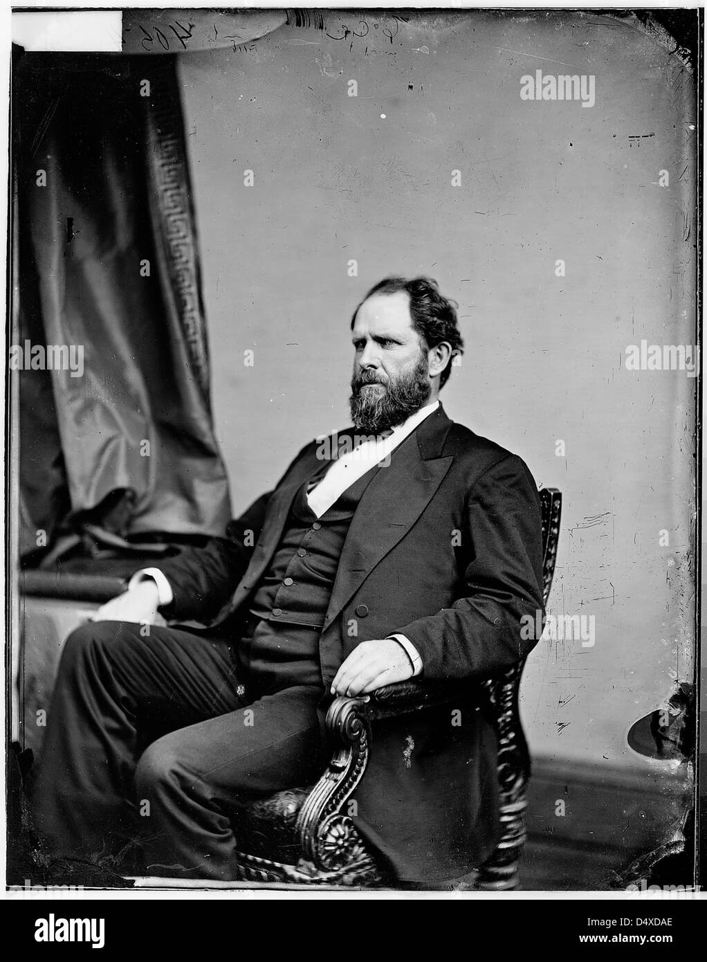 A portrait by Mathew Brady captures a gentleman from the Civil War era ...