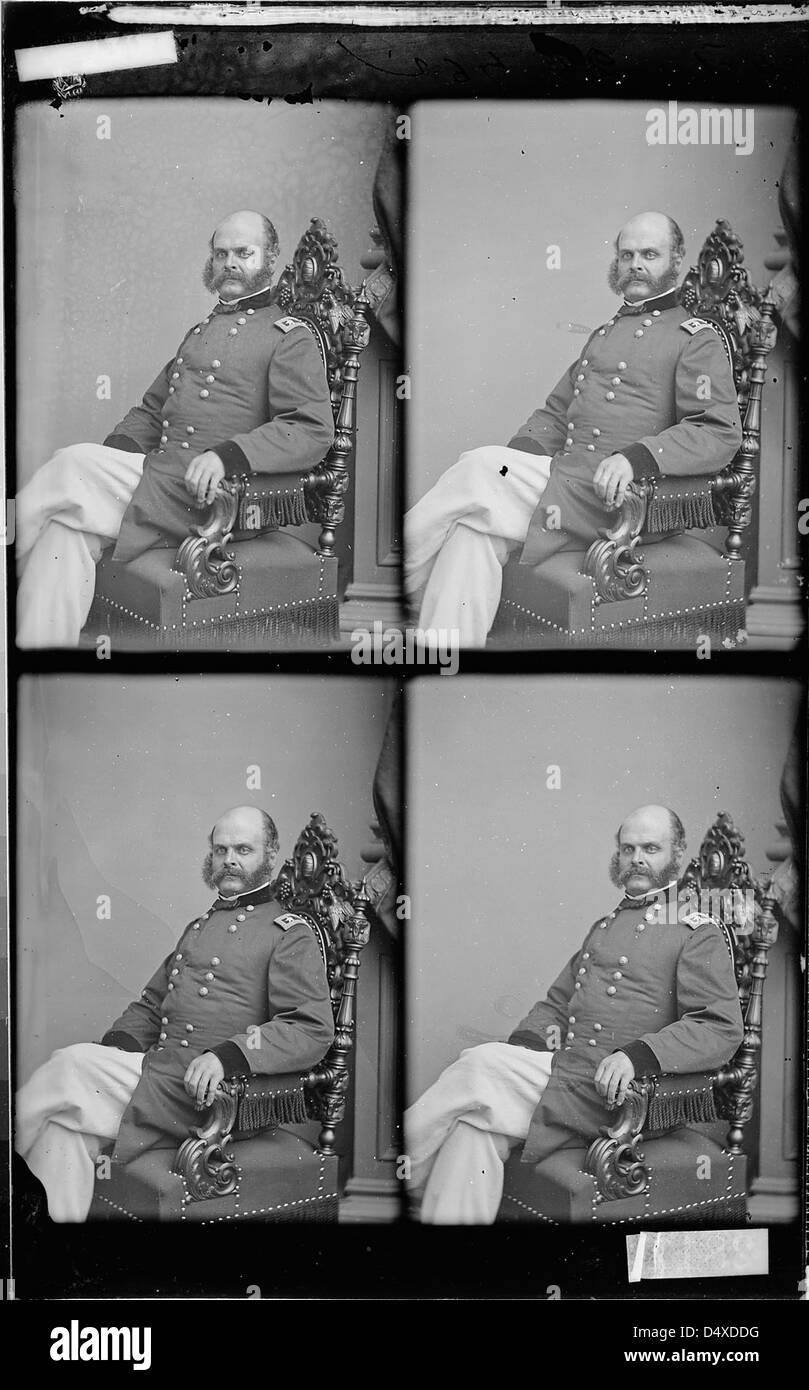 A portrait of General Ambrose E. Burnside, a Union officer during the ...