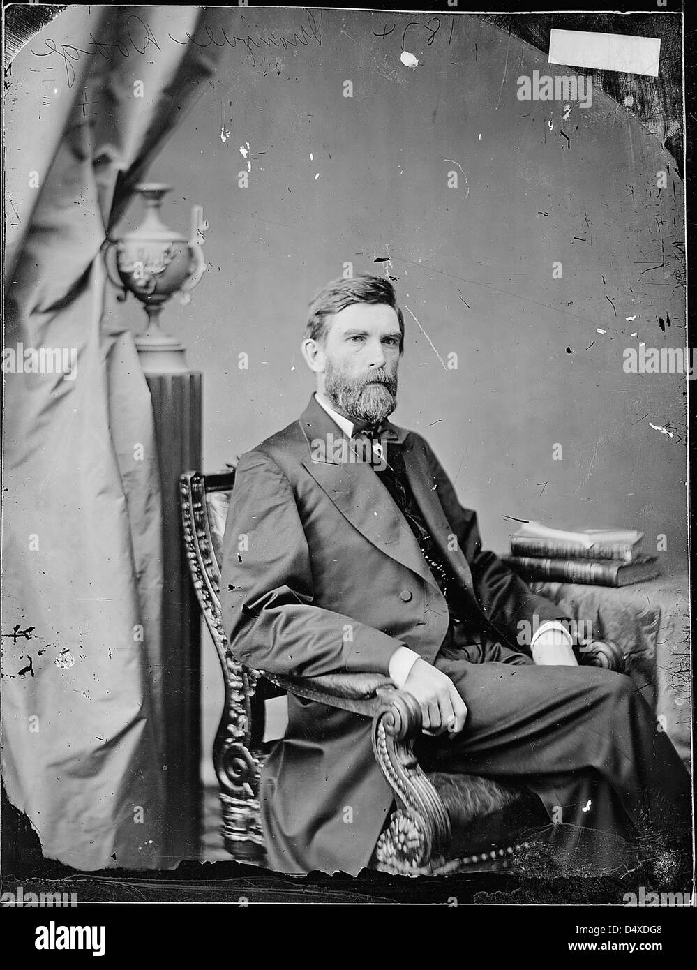 A portrait of General Grenville Dodge, a key figure in the U.S. Civil ...