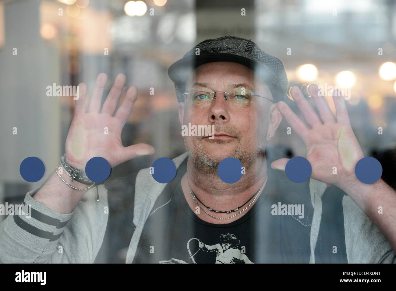 British writer and journalist Kevin Brooks poses at the book fair in ...