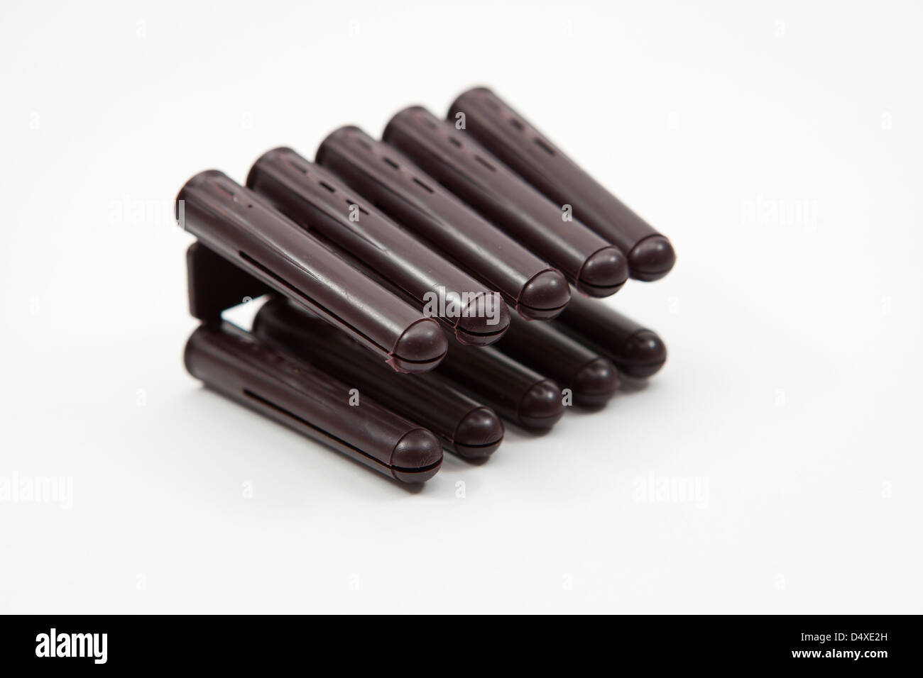 Rawl plug raw plugs plug fixing DIY plastic plug Stock Photo - Alamy