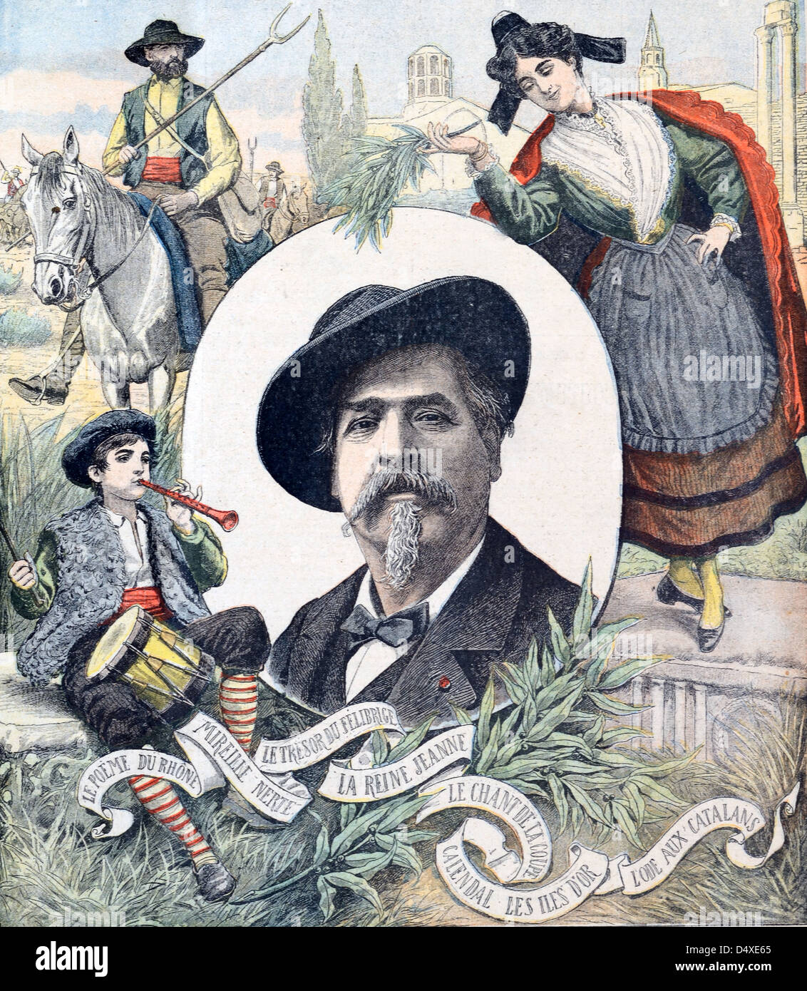 Portrait of Frederic Mistral Nobel Prize Winner and Provençal Writer ...