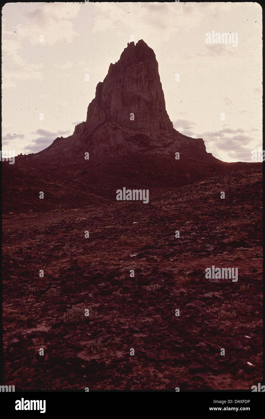 A photograph of Church Rock, located near Monument Valley, captured by ...