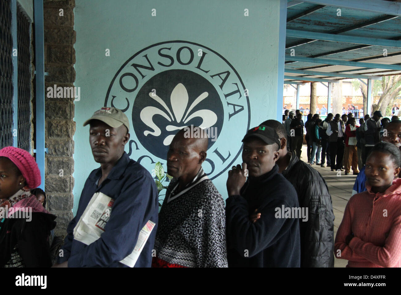 Voters seen at Consolata School polling station in Dagorretti North ...