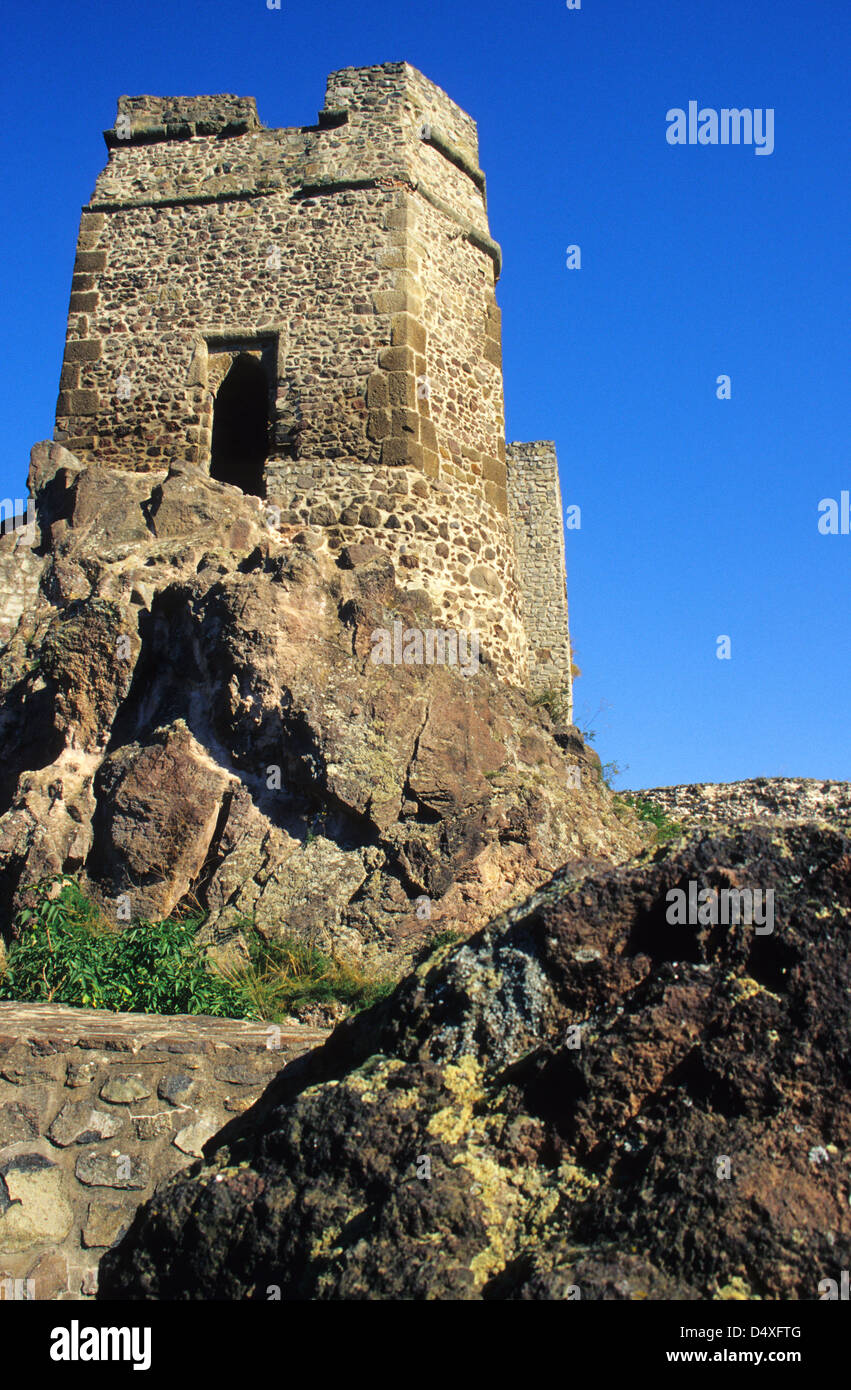 Ruins of medieval castle in town Levice, Levicky hrad, Slovakia Stock ...