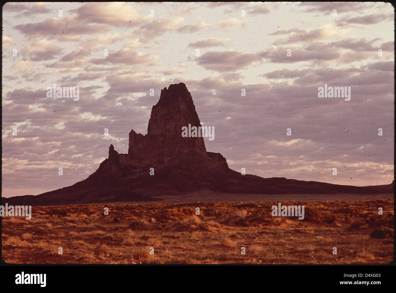 A photograph of Church Rock at sunrise, taken as part of the DOCUMERICA ...