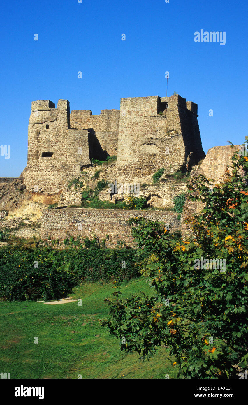 Ruins of medieval castle in town Levice, Levicky hrad, Slovakia Stock ...