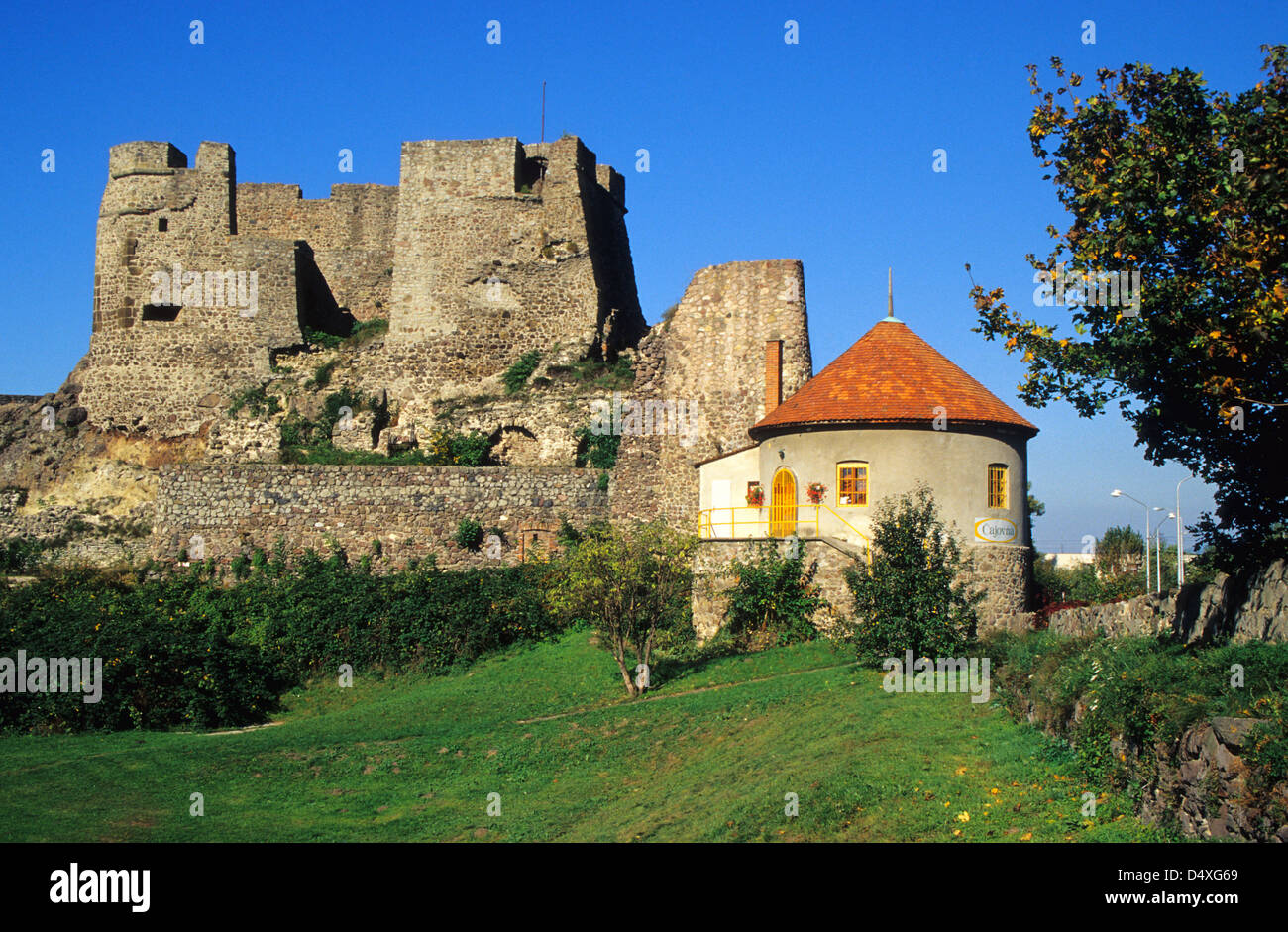 Ruins of medieval castle in town Levice, Levicky hrad, Slovakia Stock ...