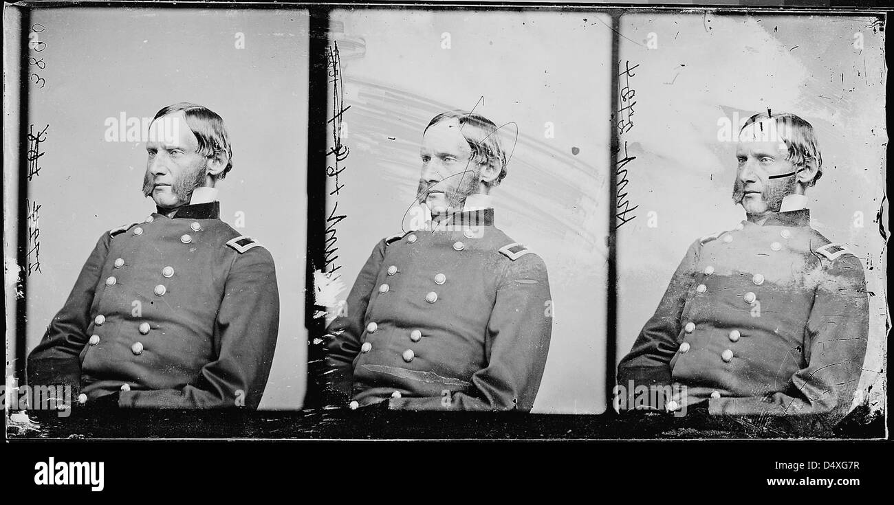 A photograph of General Lewis Cass Hunt, a Union Army officer during ...