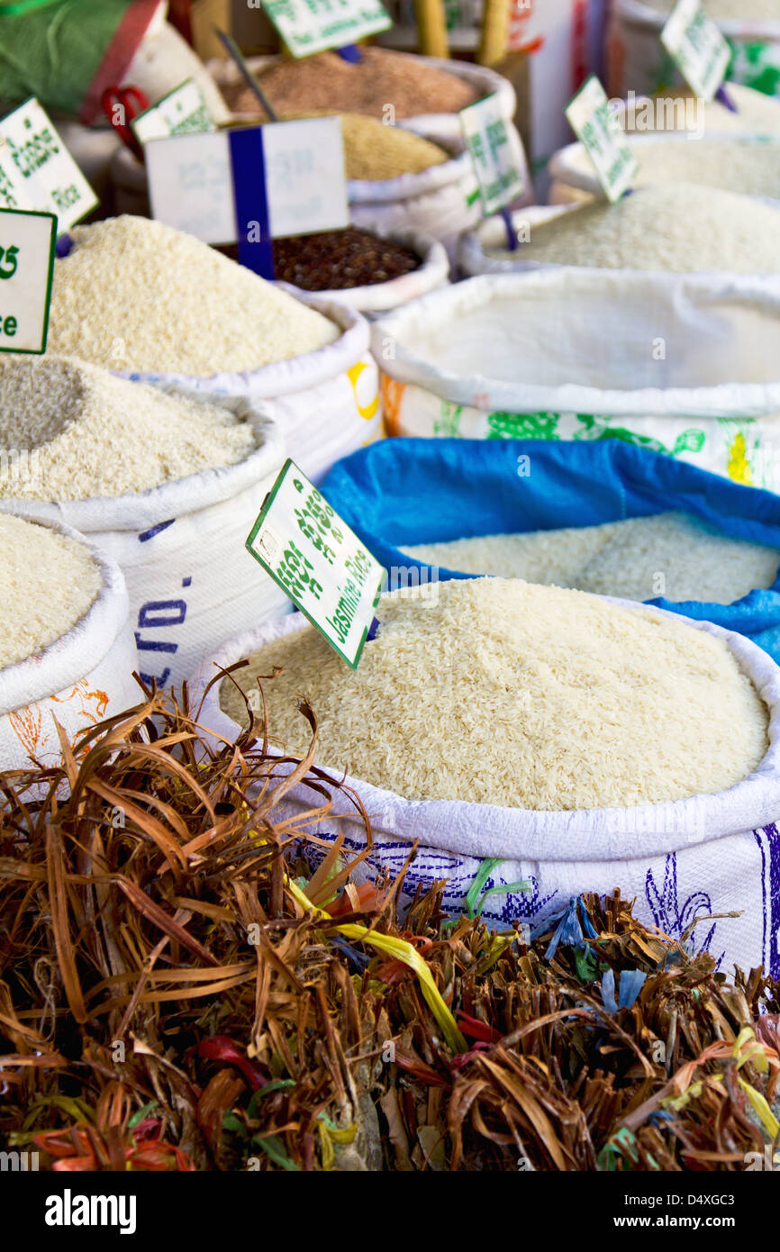 Rice stall in a market in Siemreap,Cambodia Stock Photo - Alamy