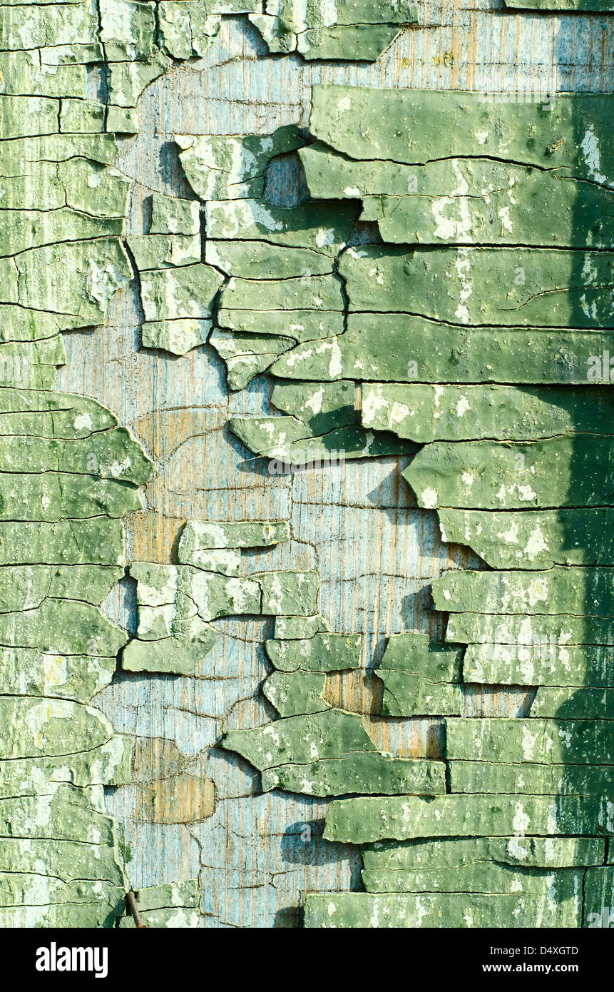 cracked old green paint texture closeup Stock Photo - Alamy