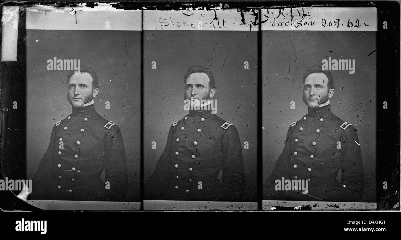 A portrait of General Thomas 'Stonewall' Jackson, a Confederate leader ...