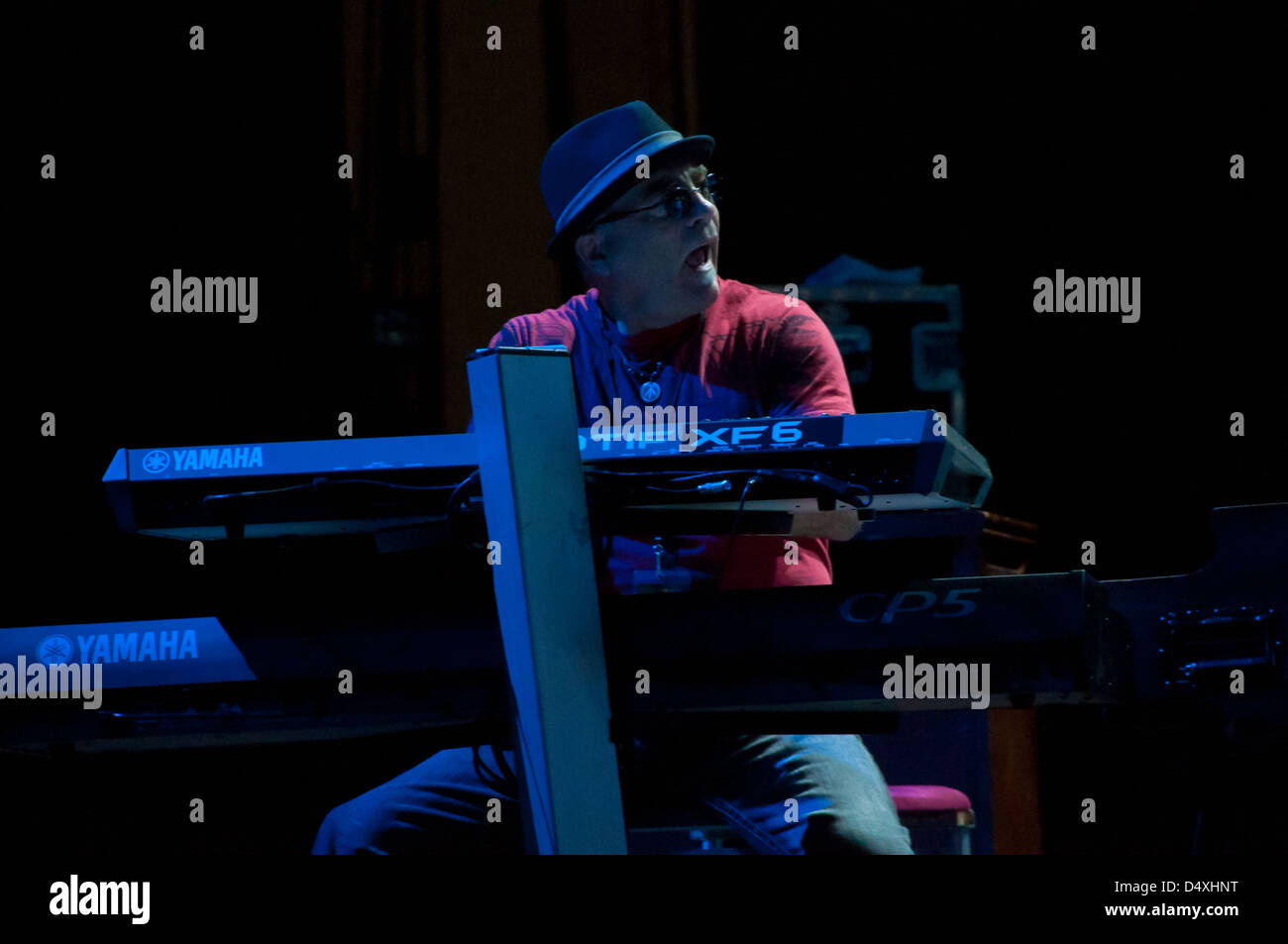 Carlos Santana's band: David K. Mathews. Carlos Santana concert Crocus ...