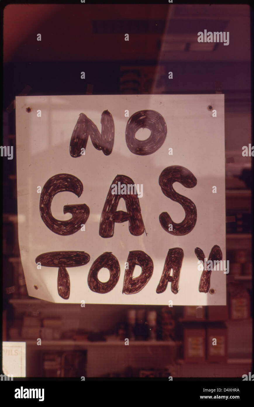 This October 1973 photograph captures a gasoline station in Lincoln ...