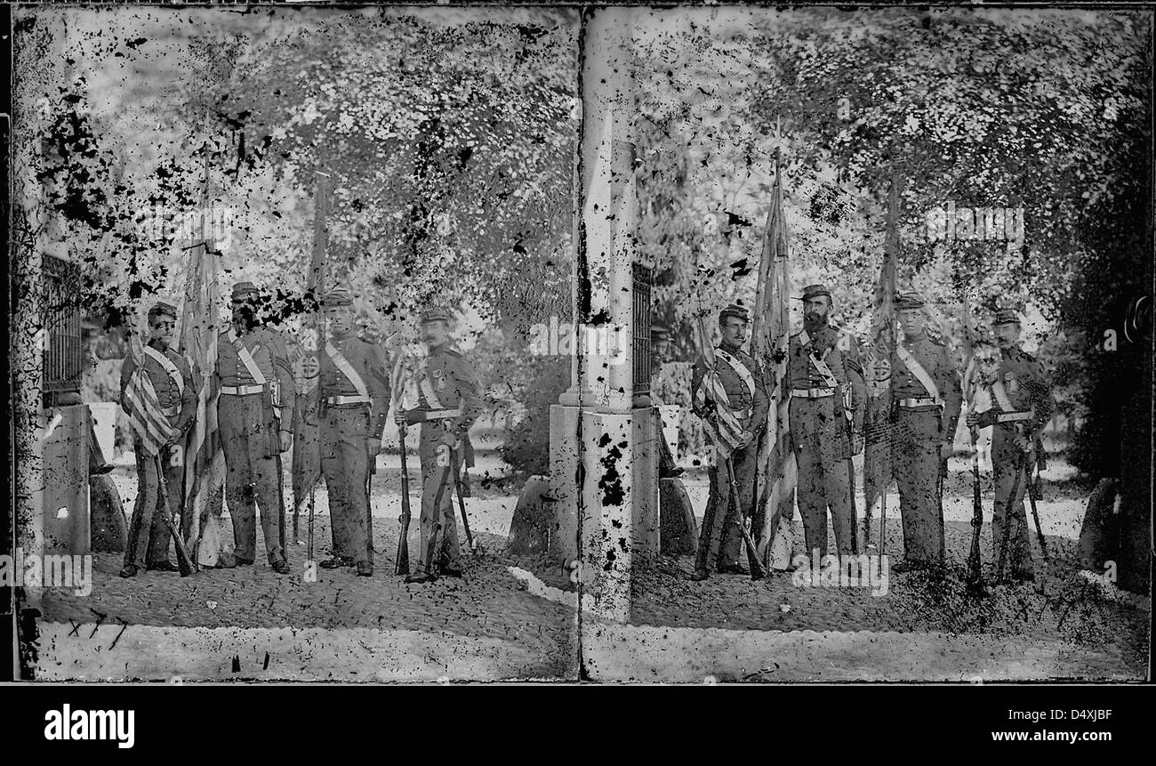 A color guard during the U.S. Civil War, photographed by Mathew Brady ...