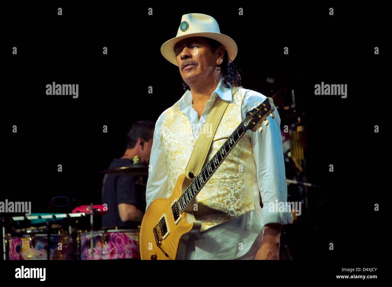 Carlos Santana concert Crocus City Hall in Moscow. July 17, 2011 Stock ...
