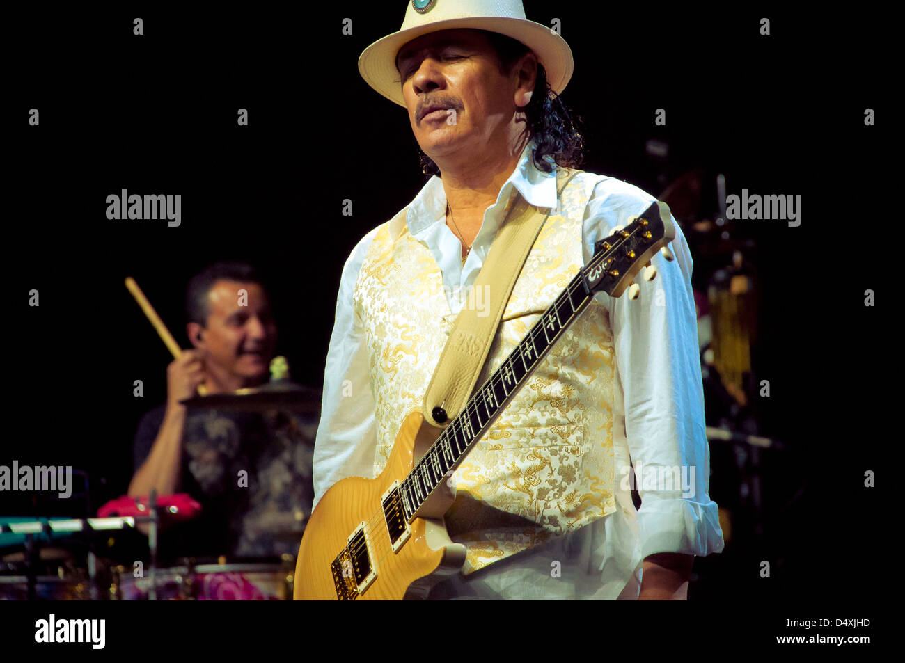 Carlos Santana concert Crocus City Hall in Moscow. July 17, 2011 Stock ...