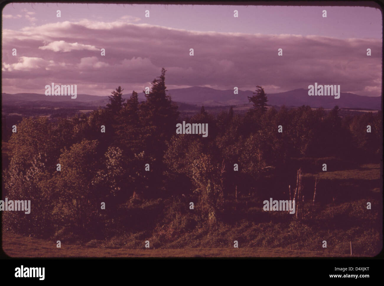 A photograph from May 1973 showing the Columbia River Gorge near ...