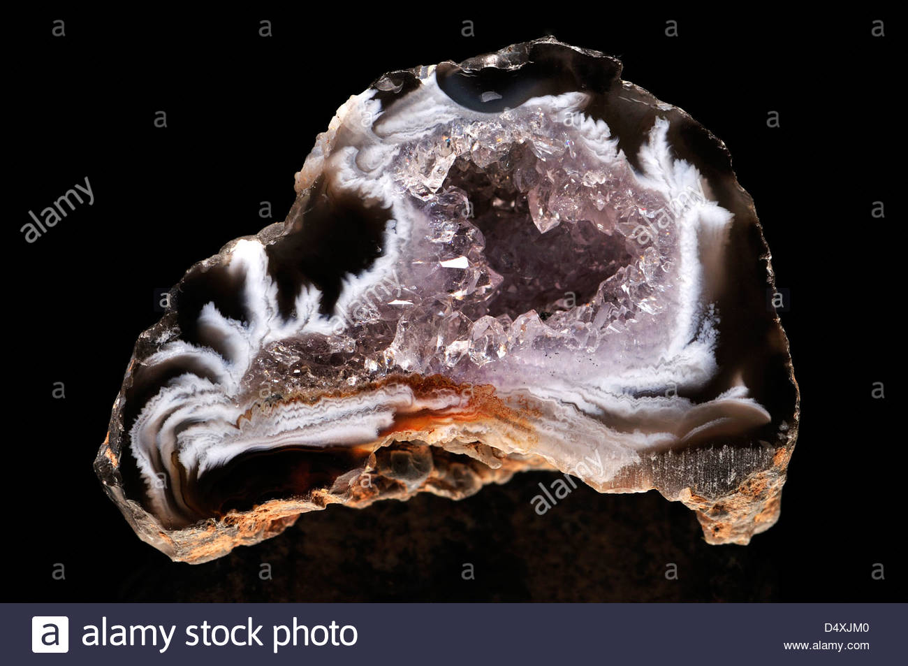 Cross Section Agate Geode Stock Photos & Cross Section Agate Geode ...
