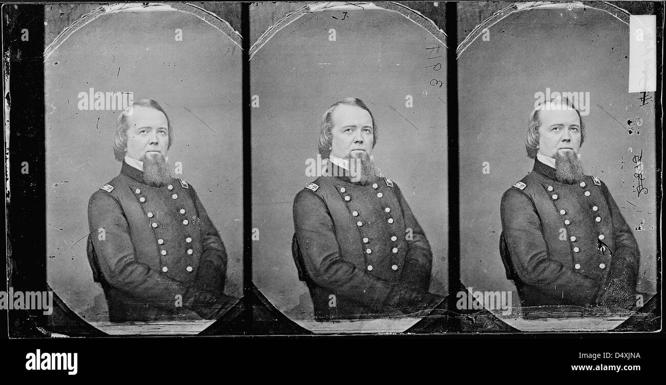 This Civil War-era photograph by Mathew Brady depicts General John Pope ...