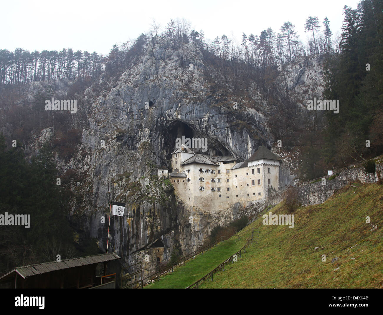 Exterior of Predjama Castle Slovenia Stock Photo - Alamy
