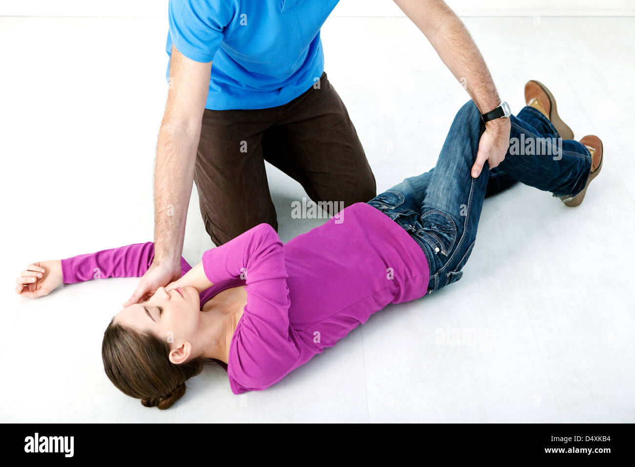 Recovery Position First Aid High Resolution Stock Photography and ...