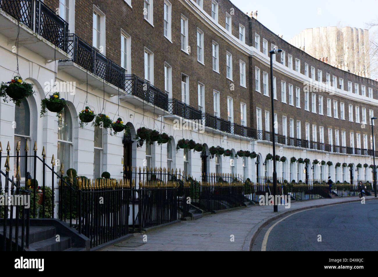 The crescent of Cartwright Gardens in Bloomsbury, London Stock Photo ...