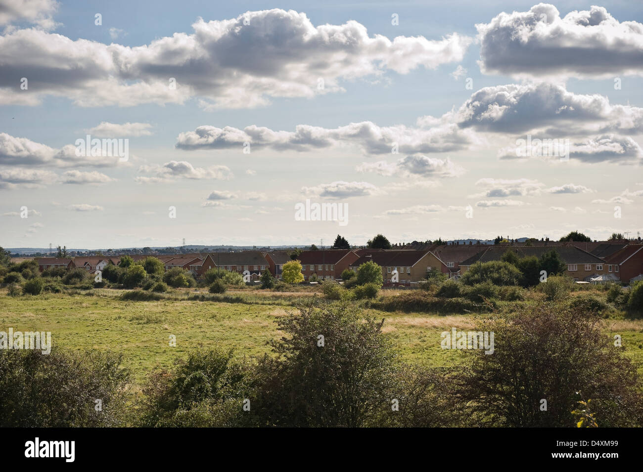 Erith housing on the edge of Dartford Marshes in Kent, UK Stock Photo ...