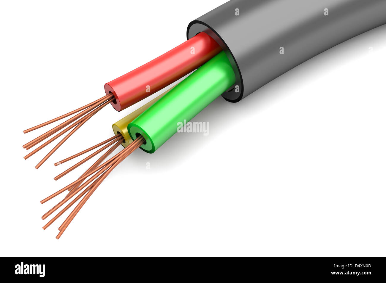 3D rendered illustration of a Cable. Isolated on white Stock Photo - Alamy