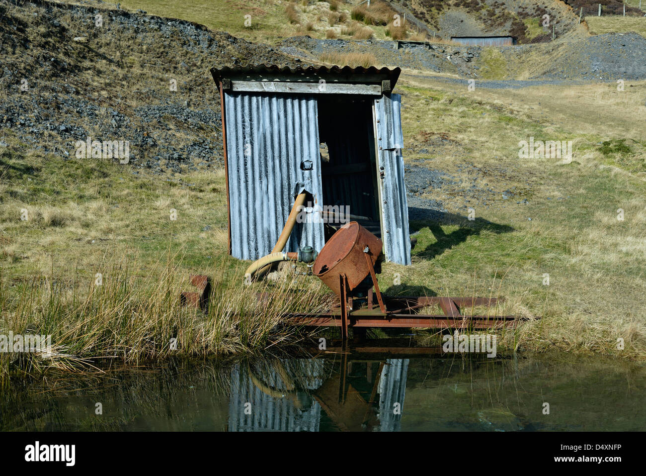 Derelict Pump House, Force Crag Mine. Coledale, Lake District National ...