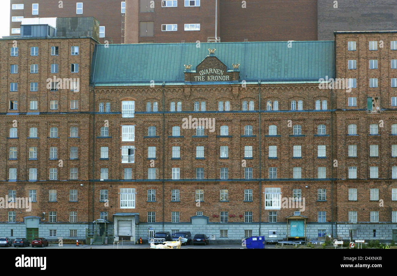 The old mill "Tre kronor" on Kvarnholmen Stock Photo - Alamy