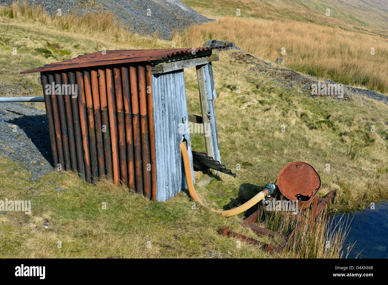Derelict Pump House, Force Crag Mine. Coledale, Lake District National ...