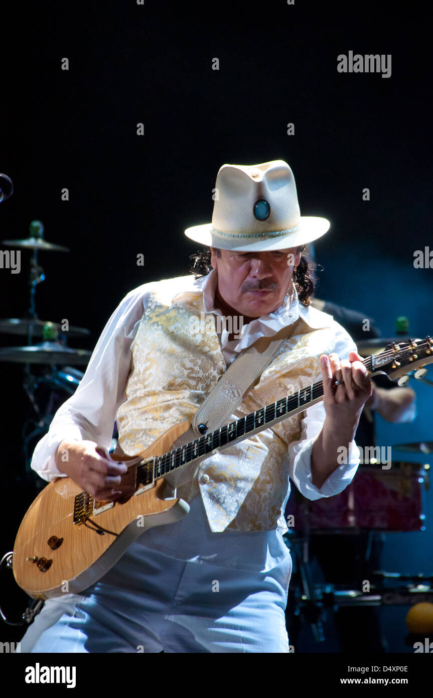 Carlos Santana and Karl Perazzo. Carlos Santana concert Crocus City ...