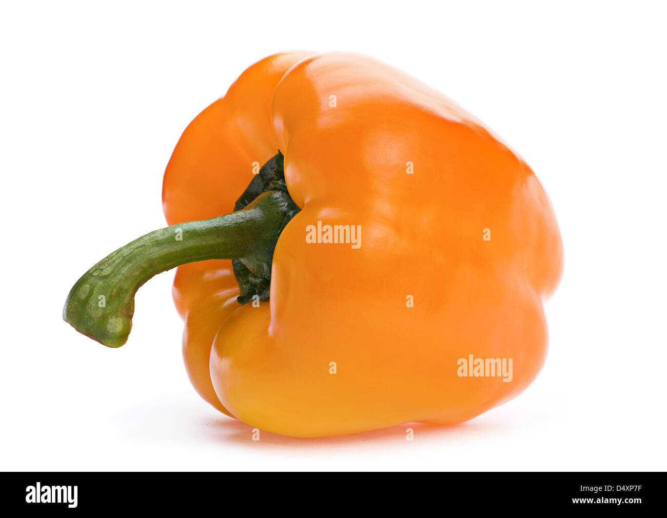 Yellow pepper vegetable isolated on white Stock Photo - Alamy