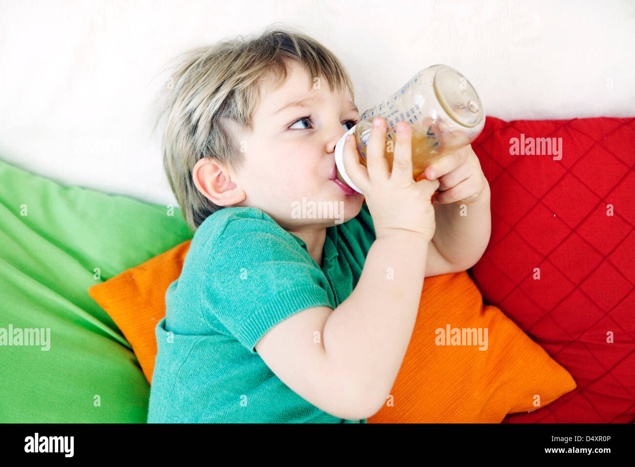 CHILD WITH COLD DRINK Stock Photo - Alamy