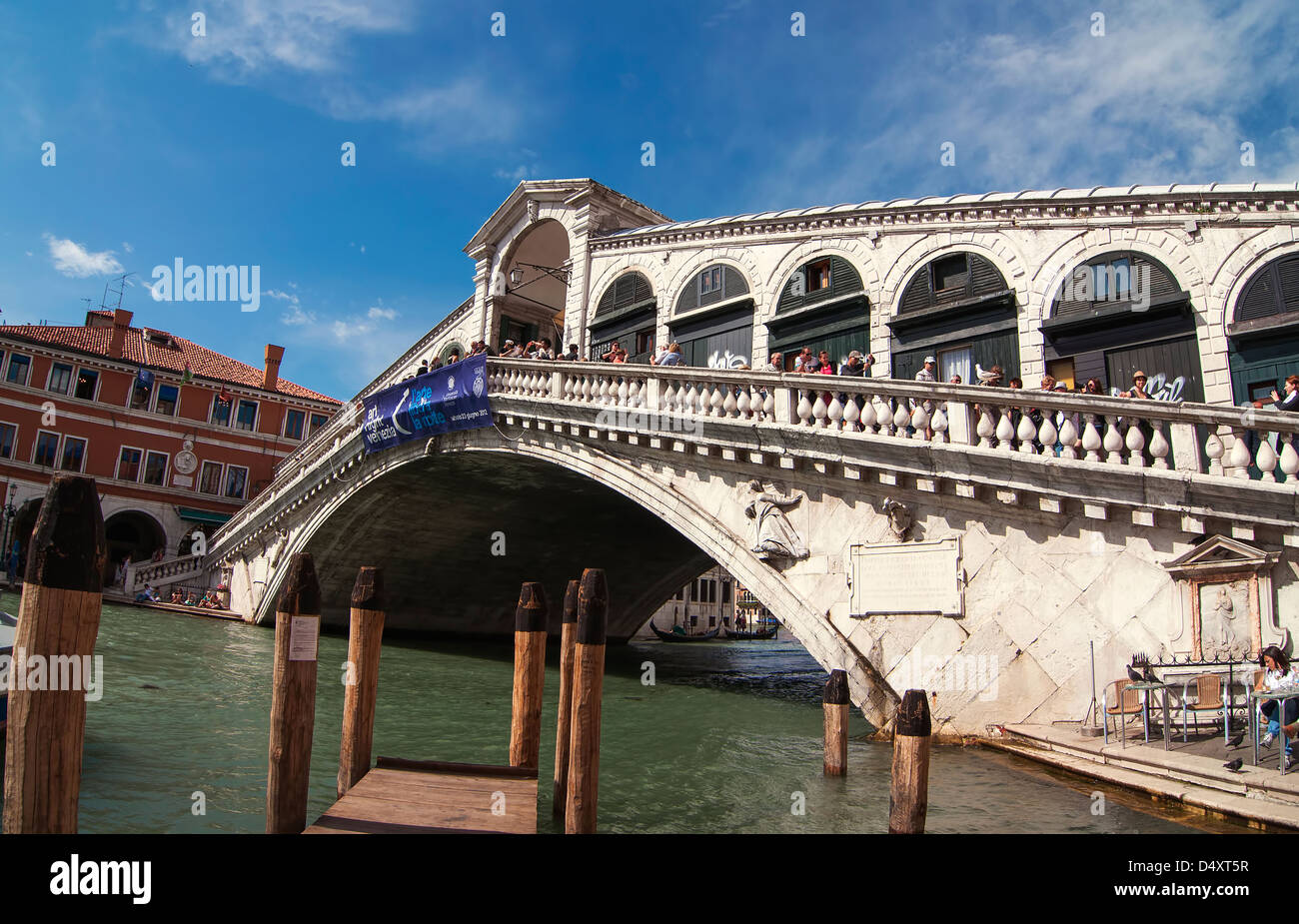 City and architecture image of landmark Rialto bridge in Venice grand ...