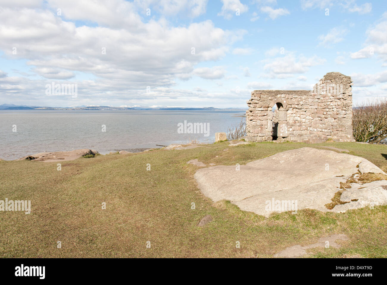 Heysham Lancashire, England and St Patrick's chapel Stock Photo - Alamy