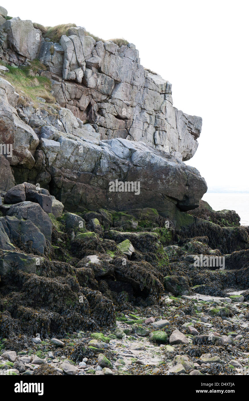 Heysham Lancashire, England a rock face Stock Photo - Alamy